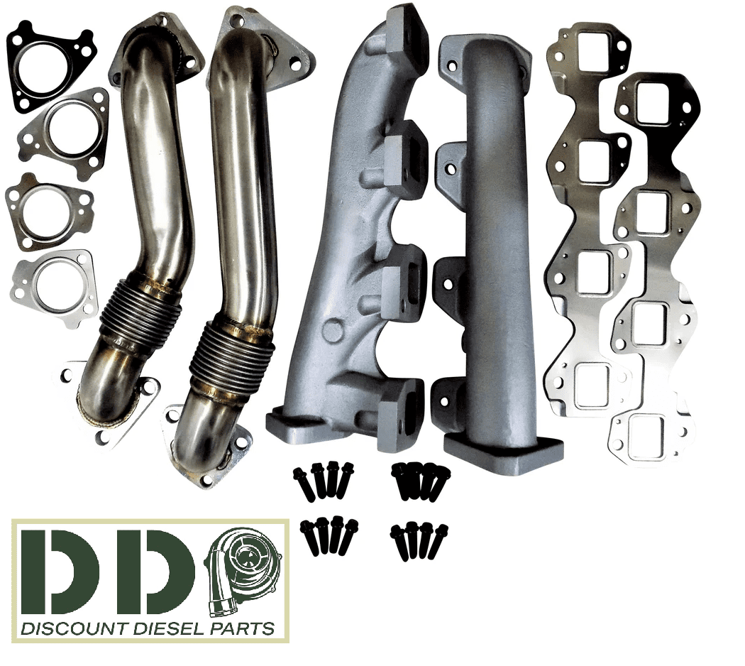 HIGH FLOW Race Series Exhaust Manifolds & HD Bellowed Up Pipes for GM ...