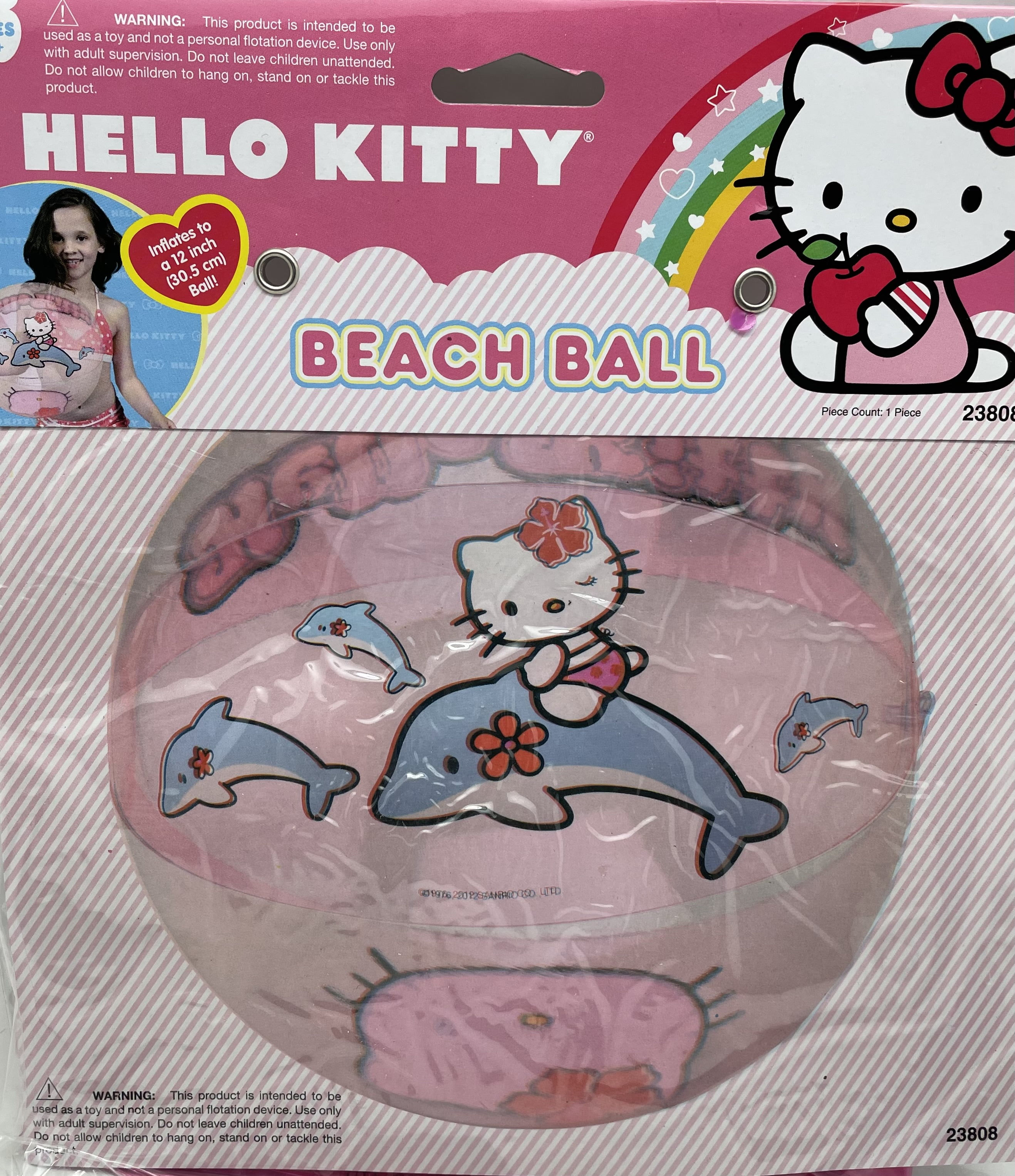 Sanrio Hello Kitty Beach Ball - Hello Kitty Riding Dolphin - Walmart.com
