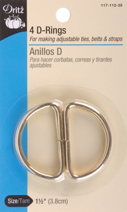 Dritz Metal "D" Rings 1-1/2" 4/Pkg-Gilt - Walmart.com