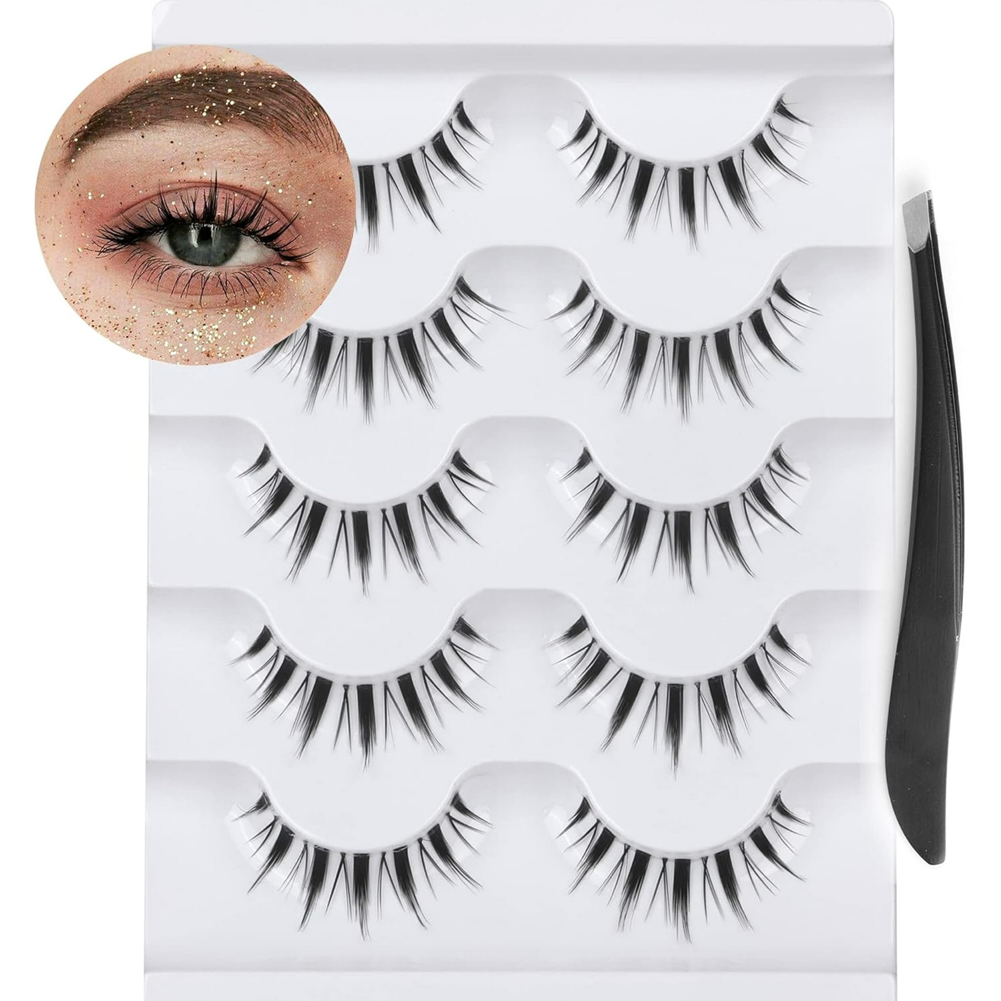 Click here for Oruyrop Natural Lashes 14mm Manga Lashes With Clea... prices