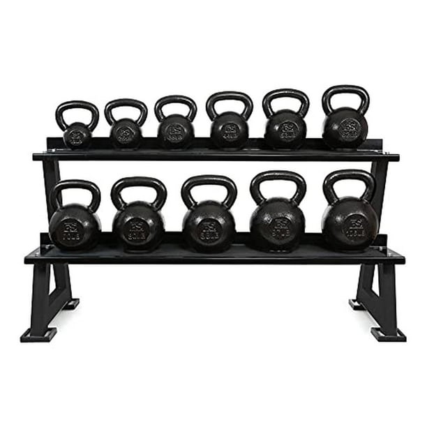 Rack para Pesas Rusas RVT Sports 2 niveles Kettlebells 5 a 50 lbs ...