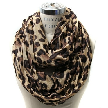 Women's Classic Leopard Print Infinity Scarf (Brown) - Walmart.com