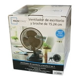 Mainstays 6" Desktop/Clip AC Electric Household Personal Fan With 2 ...