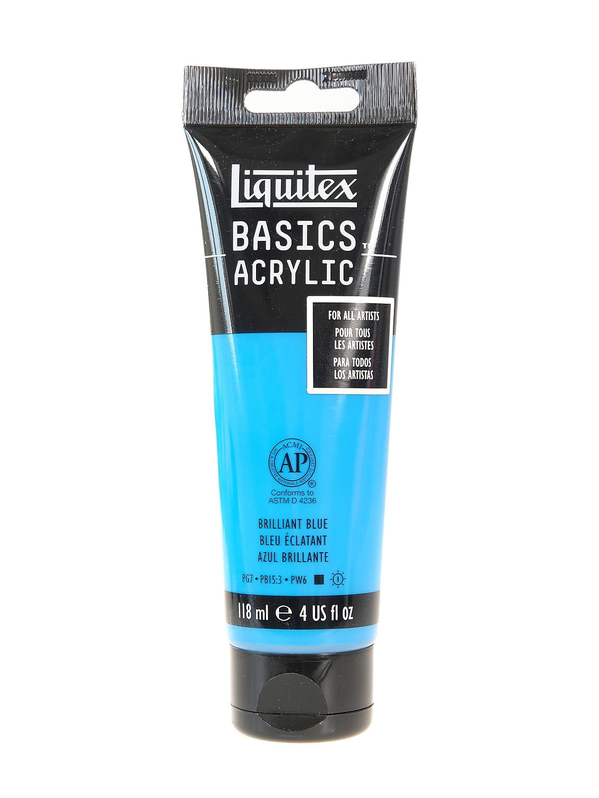 Basics Acrylics Colors brilliant blue, 4 oz., tube (pack of 3 ...