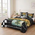 Bee Sunflower Plant Vase 3 Pieces Quilt Set,1 Quilt with 2 Shams ...