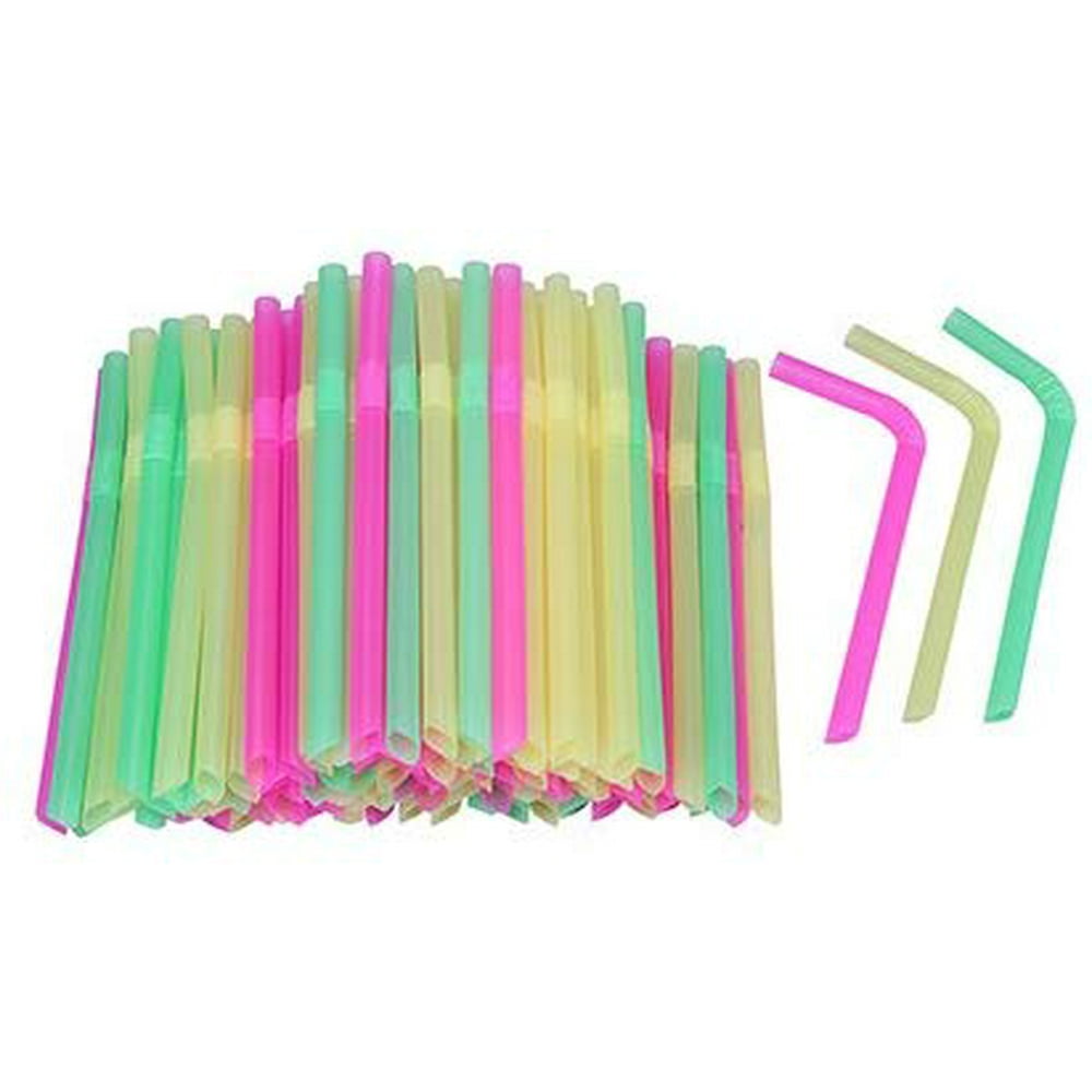 Extra Wide Flexible Bendy Smoothie Straws 1 2 Jumbo Assorted Colors