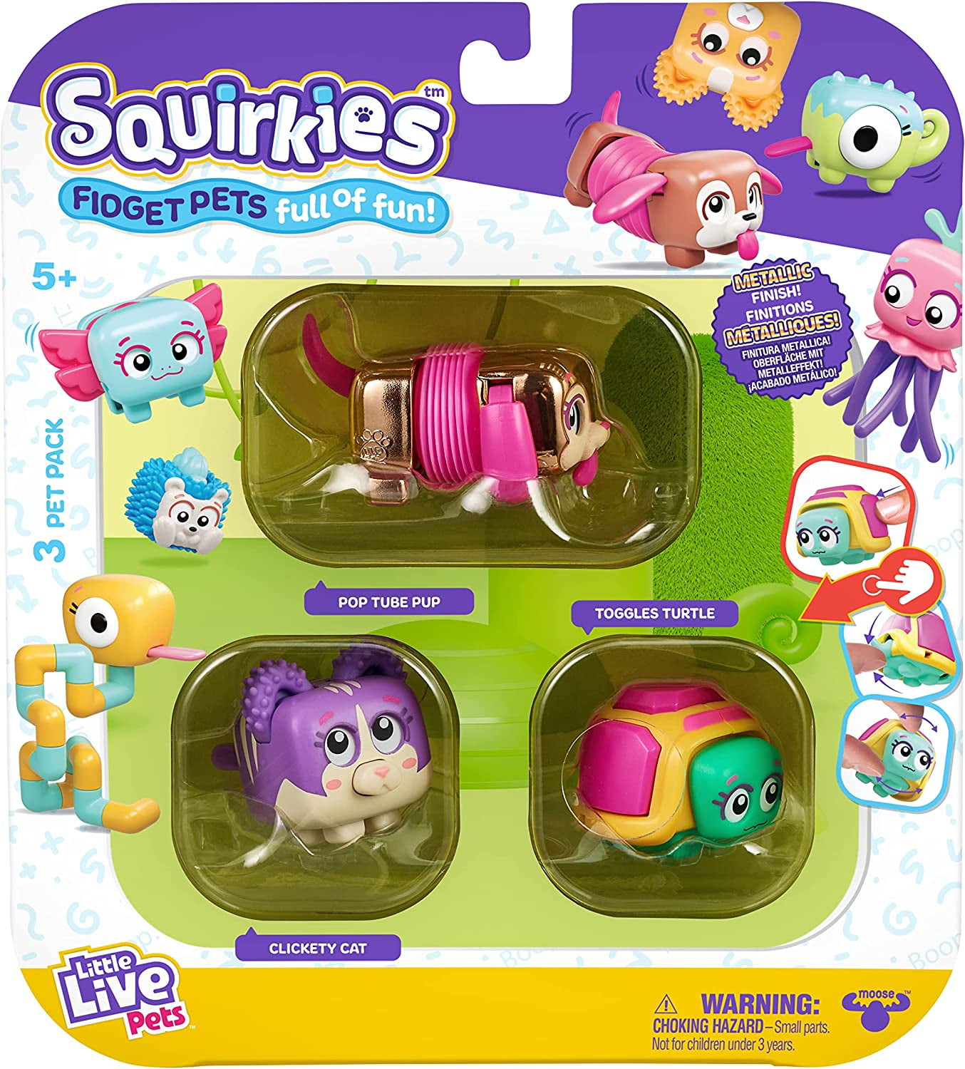 Little Live Pets - Squirkies: 3 Pack: Metallic Pop Tube Pup ...