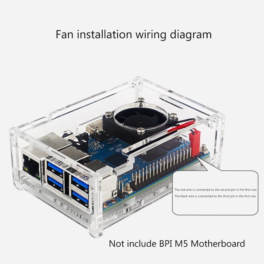 Buy For Banana Pi M5 Acrylic Case Transparent Shell Without Fan for ...