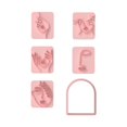 6-Piece Abstract Human Face Soft Clay Molds - Creative DIY Crafting ...