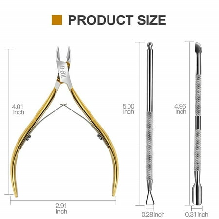 Cuticle Nippers, Cuticle Pusher & Cuticle Peeler,Manicure and Pedicure ...