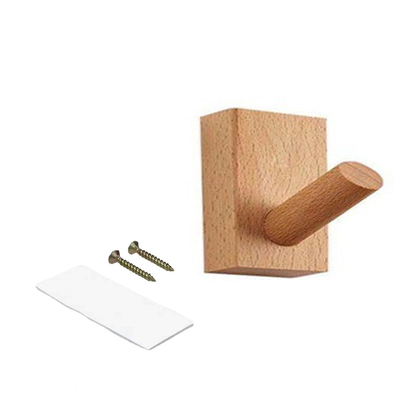 Okwish Wood Wall Decoration Row Hook Adhesive Hooks Coat Rack Hanger ...