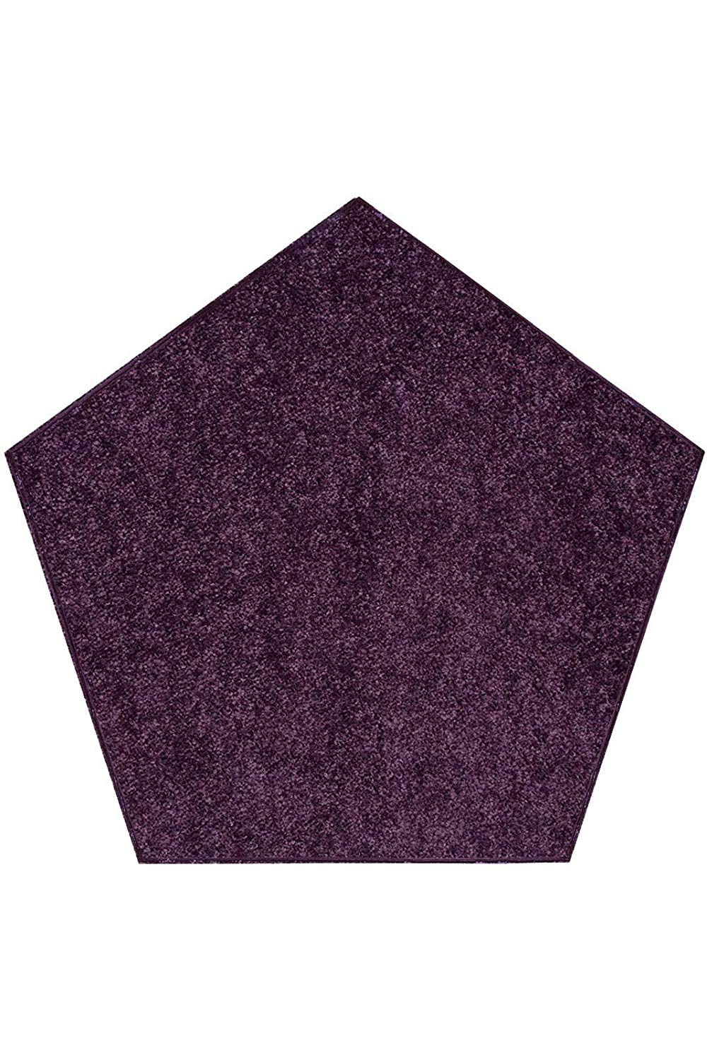 Saturn Collection Solid Color Purple 10' Pentagon - Area Rug - Walmart.com