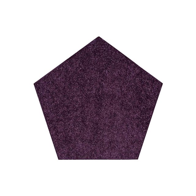 Saturn Collection Solid Color Purple 10' Pentagon - Area Rug - Walmart.com