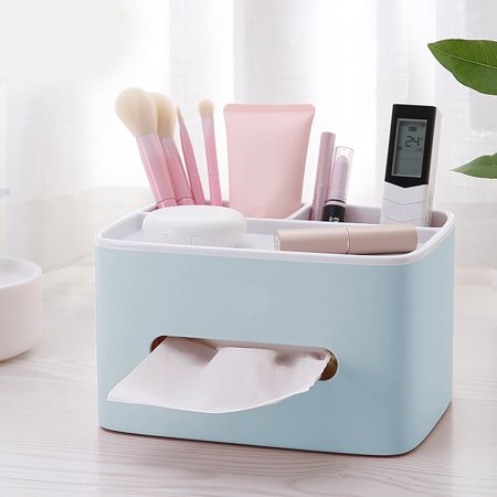 Multi-functional Tissue Holder 2 Layer Desk Storage Organizer 2 Layer ...