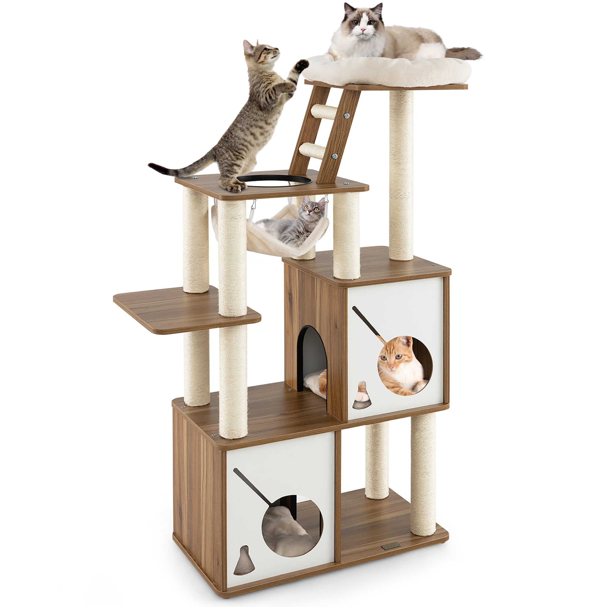 Click here for Gymax 57 Cat Tree Tower Multi-Level Activity Cente... prices