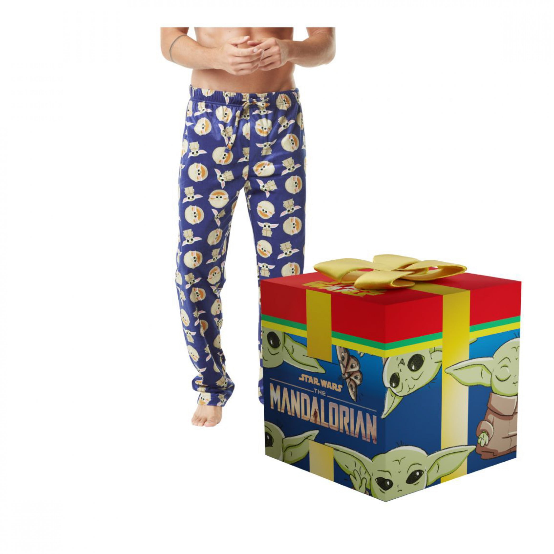 Star Wars the Mandalorian Grogu All Over Print Pajama Pants in Gift Box ...