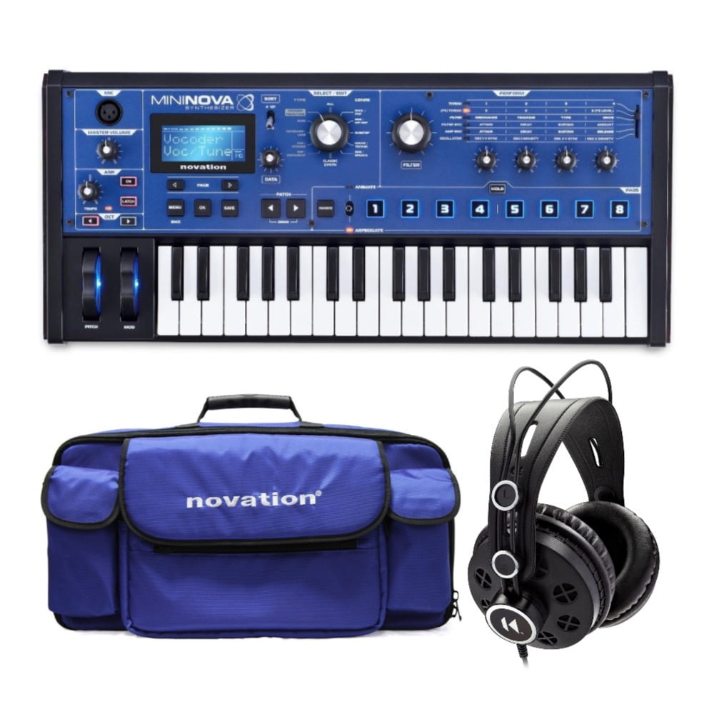 Novation MiniNova Synthesizer with Carry Case and Studio Headphones ...