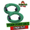 Fat Toad Speakon Cables (2 Pack) - 25 ft Professional Pro Audio Green ...