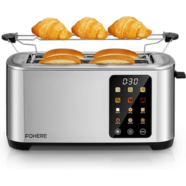 WHALL® Electric Touchscreen Toaster - 4 Slice Stainless Steel Toaster ...