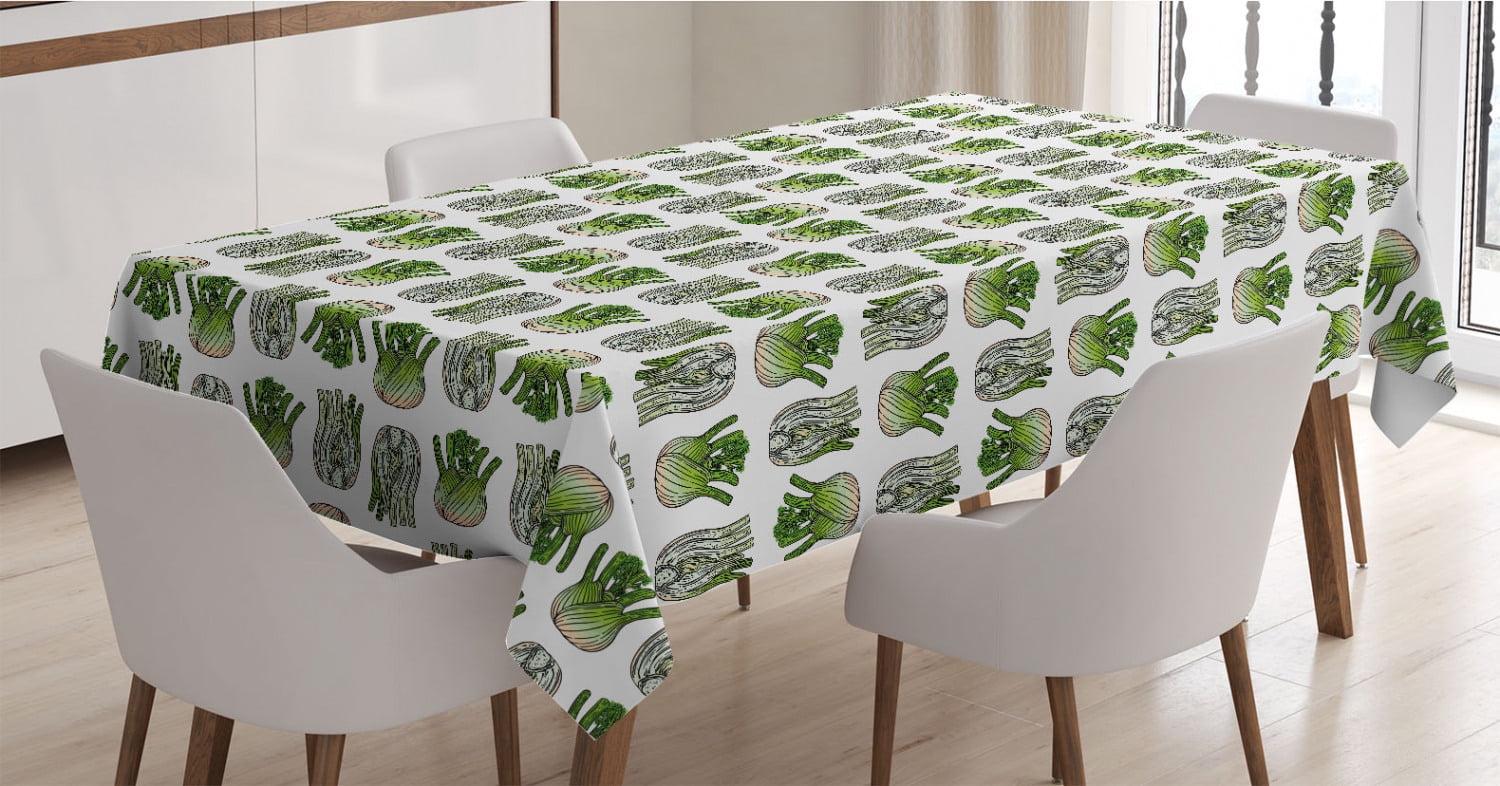 Vegetable Tablecloth, Graphical Striped Ripe Food Cooking Themed ...