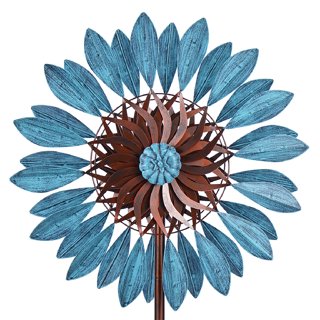 Brown Garden Wind Spinner - 360 Degree Rotation Outdoor Metal Windmills ...