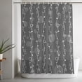 Abstracts Lines Shower Curtains for Bathroom, Vintage Leaf Vines Gray ...