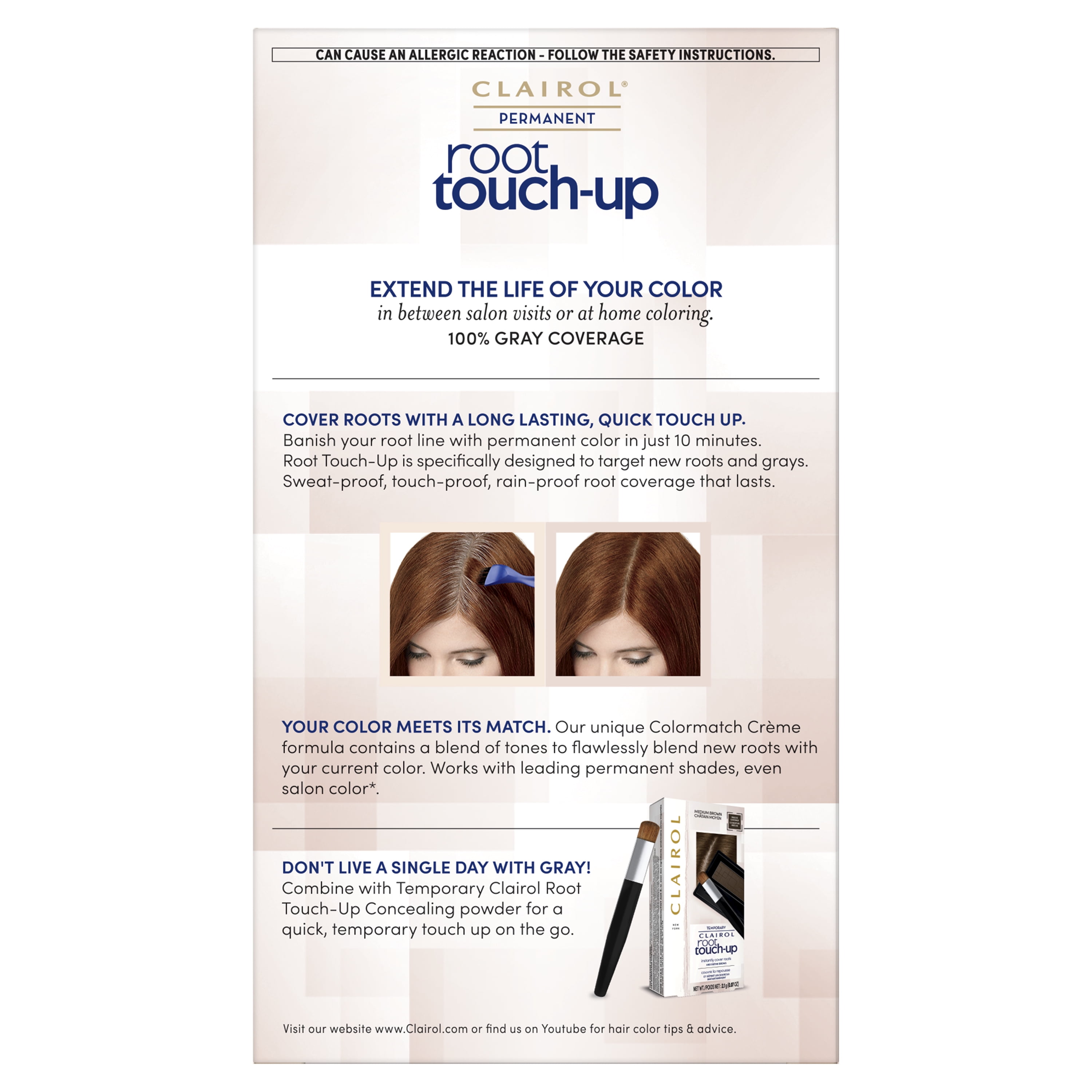 Clairol Root Touch-Up Permanent Hair Color, 5RC Medium Copper Red