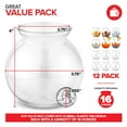 16 oz Clear Mini Plastic Fish Bowls (12 Pack) for Drinks, Decorations ...