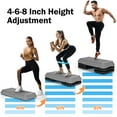 Costway 29'' Adjustable Gym Aerobic Stepper Exercise Platform W/Riser 4 ...