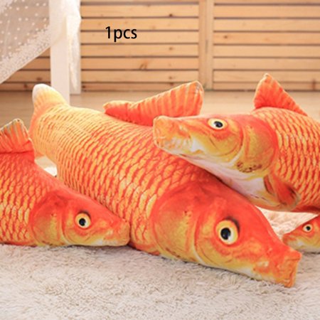 Cat Toy Simulation Fish Pet Plush Cat Mint Fish Cat Toy Funny Cat Stick ...