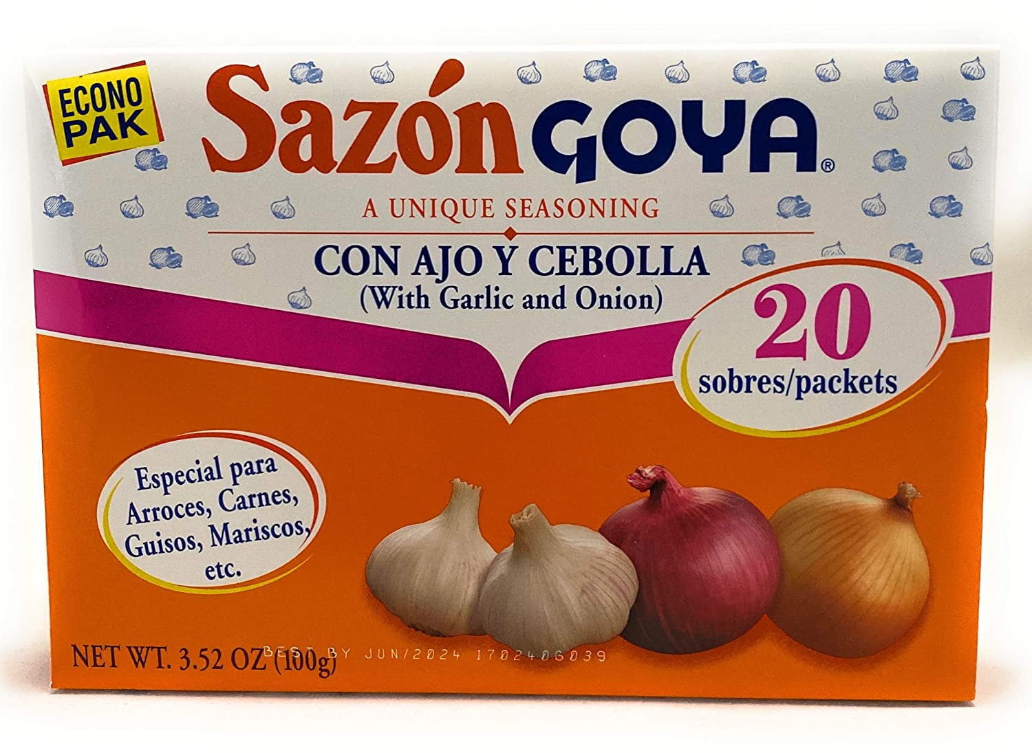 Goya Sazon Garlic And Onion 3.5 Oz - Walmart.com