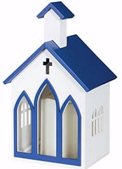 Lantern-Church W/Led Candle & Timer (10.25 X 6 X 6 ) - Walmart.com