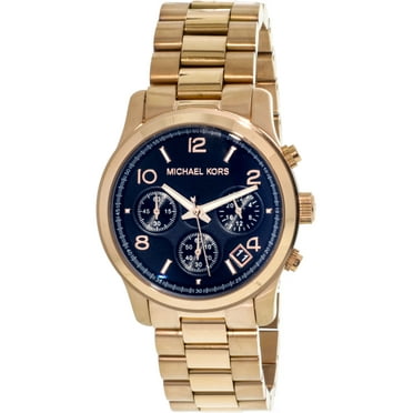 Michael Kors Women's Slim Runway MK3265 Blue Stainless-Steel Quartz ...