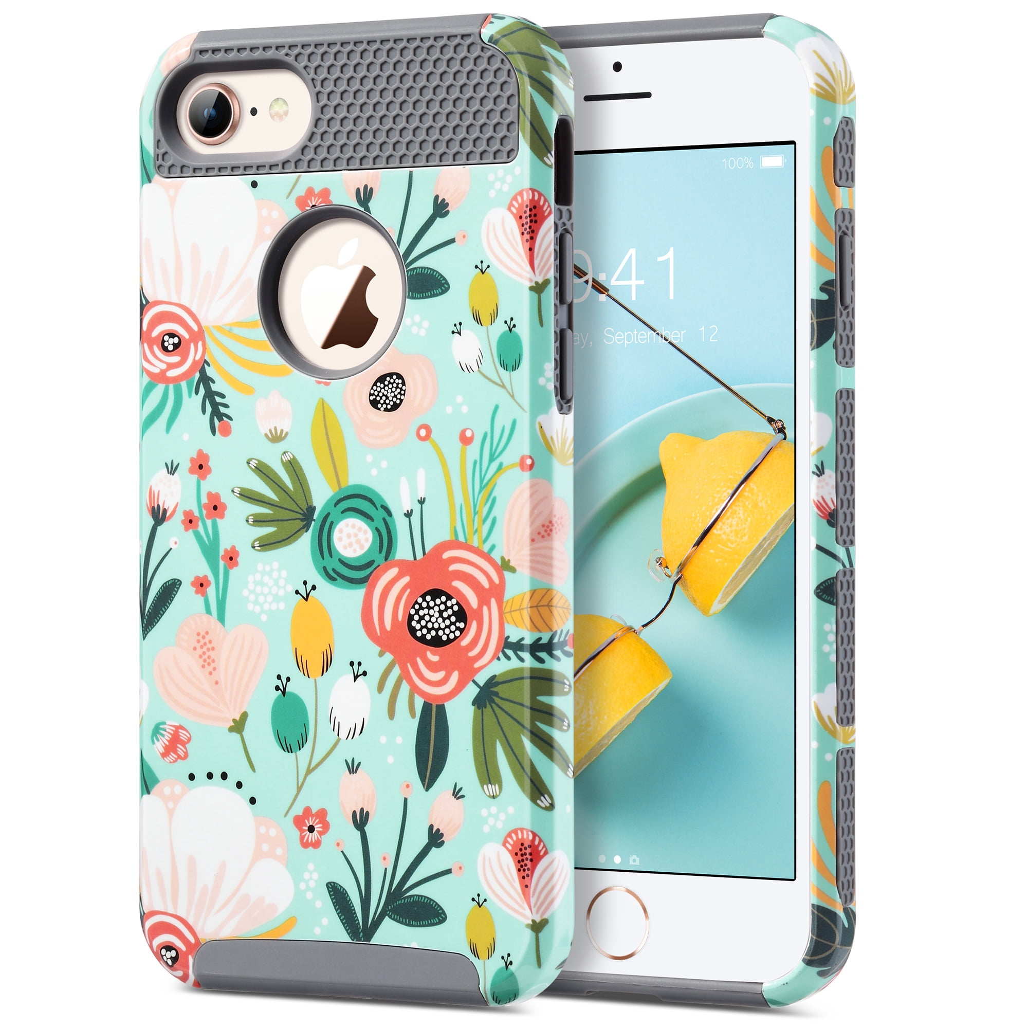 iPhone 7 Case,ULAK Colorful Series Slim Fit Hybrid Dual Layer Scratch ...
