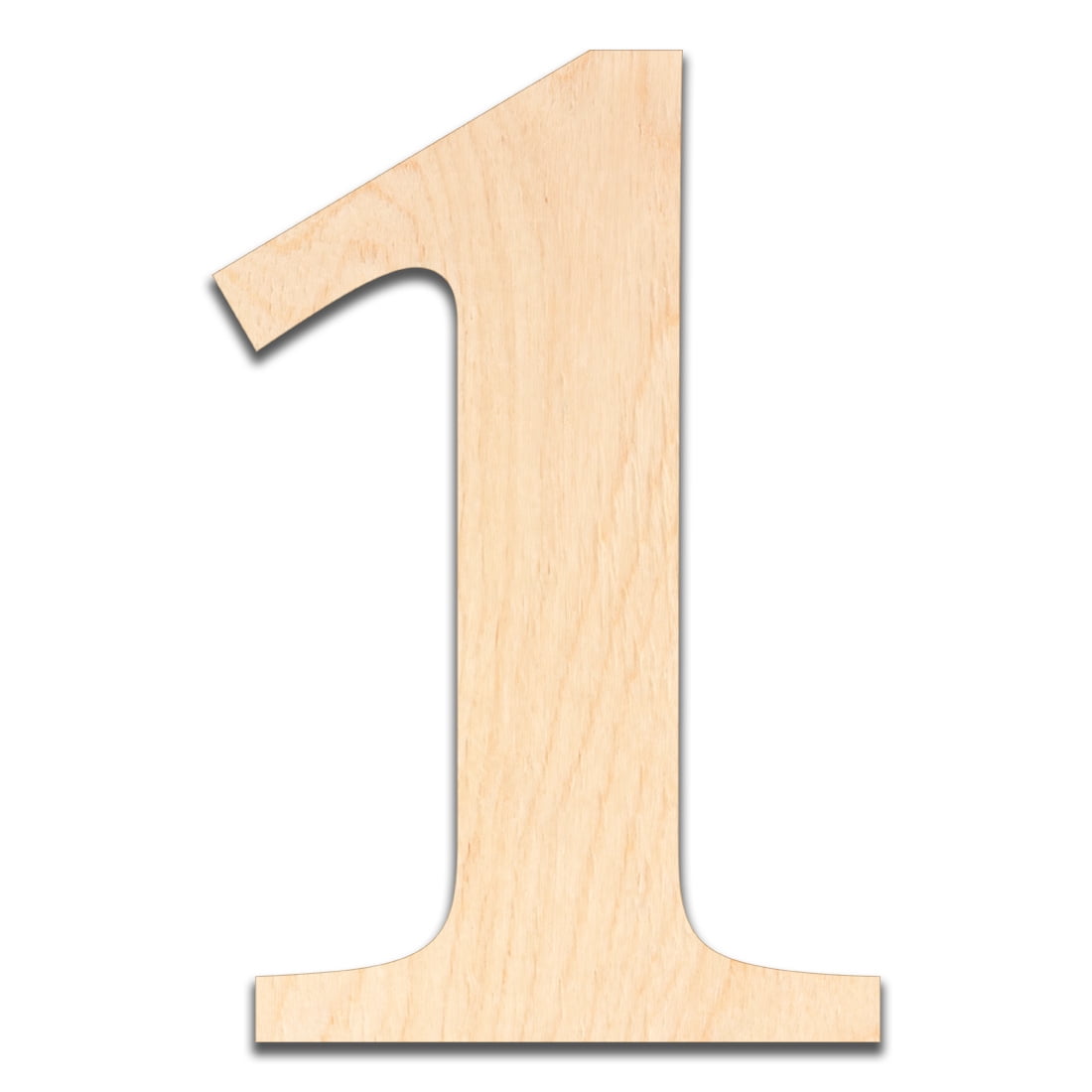 6 Inch Wooden Number 1 Ready for Painting or Decorating - Walmart.com