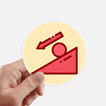 Sphere Bevel Creep Down Dynacs Sticker Round Wall Suitcase Laptop Label ...