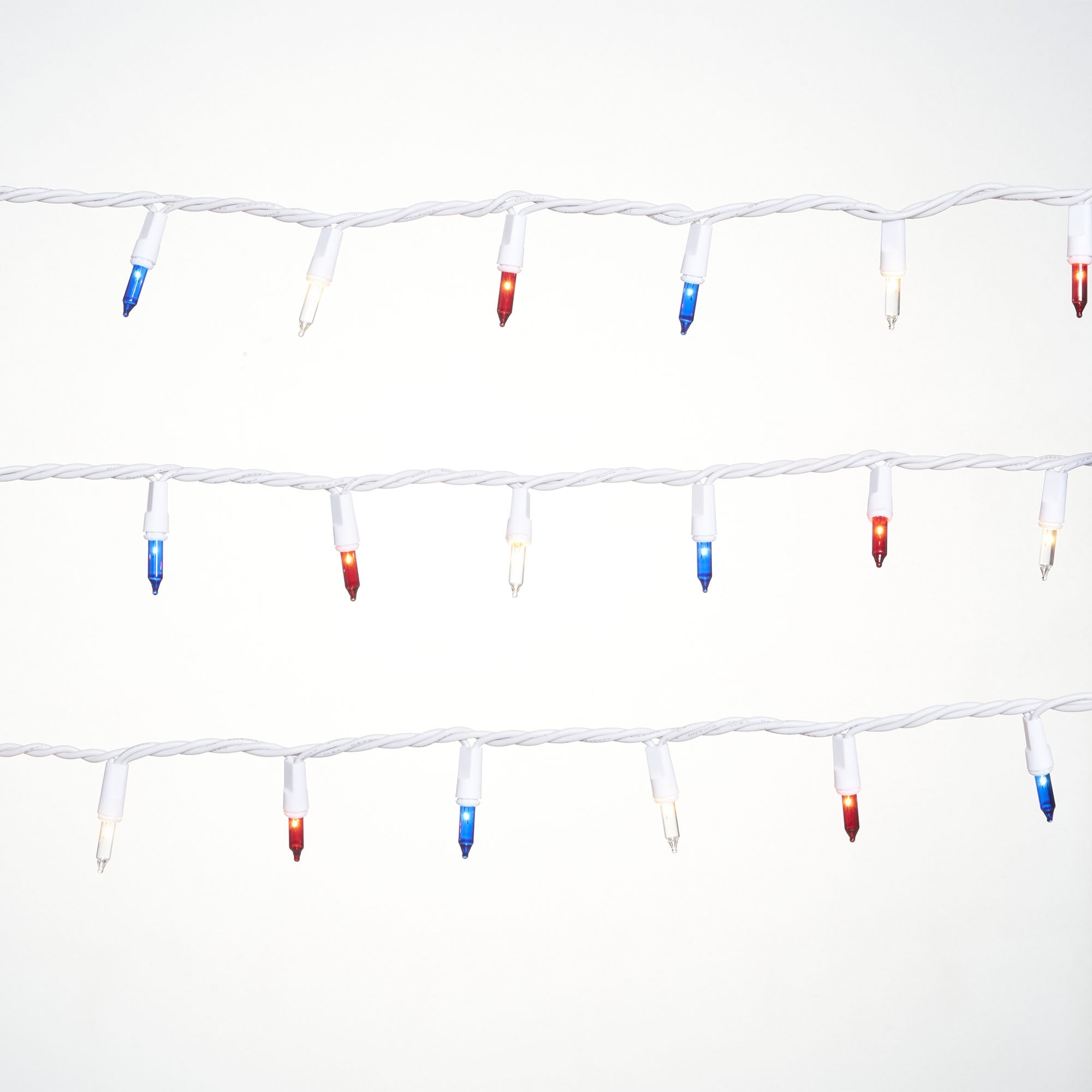 Buy Way to Celebrate Patriotic 50-Count Mini Lights, with White Wire, 9 ...