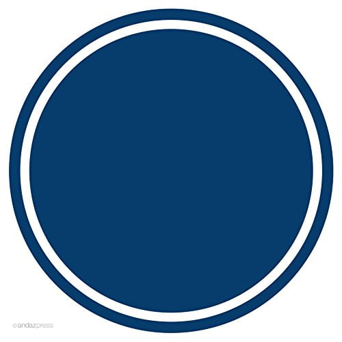 Navy Blue Solid Color Circle Gift Labels, 40-Pack - Walmart.com ...