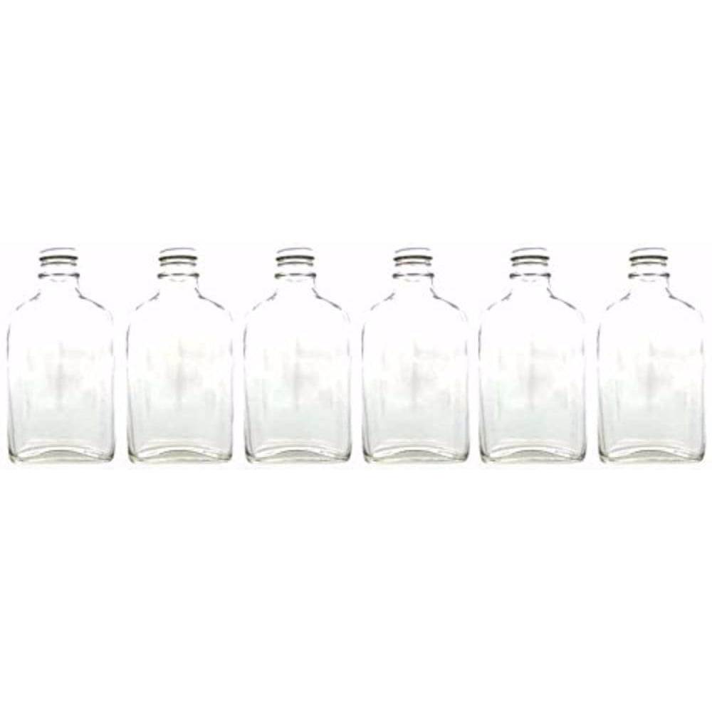200 ml Glass Flask With Metal Screw Cap-6 Count - Walmart.com - Walmart.com