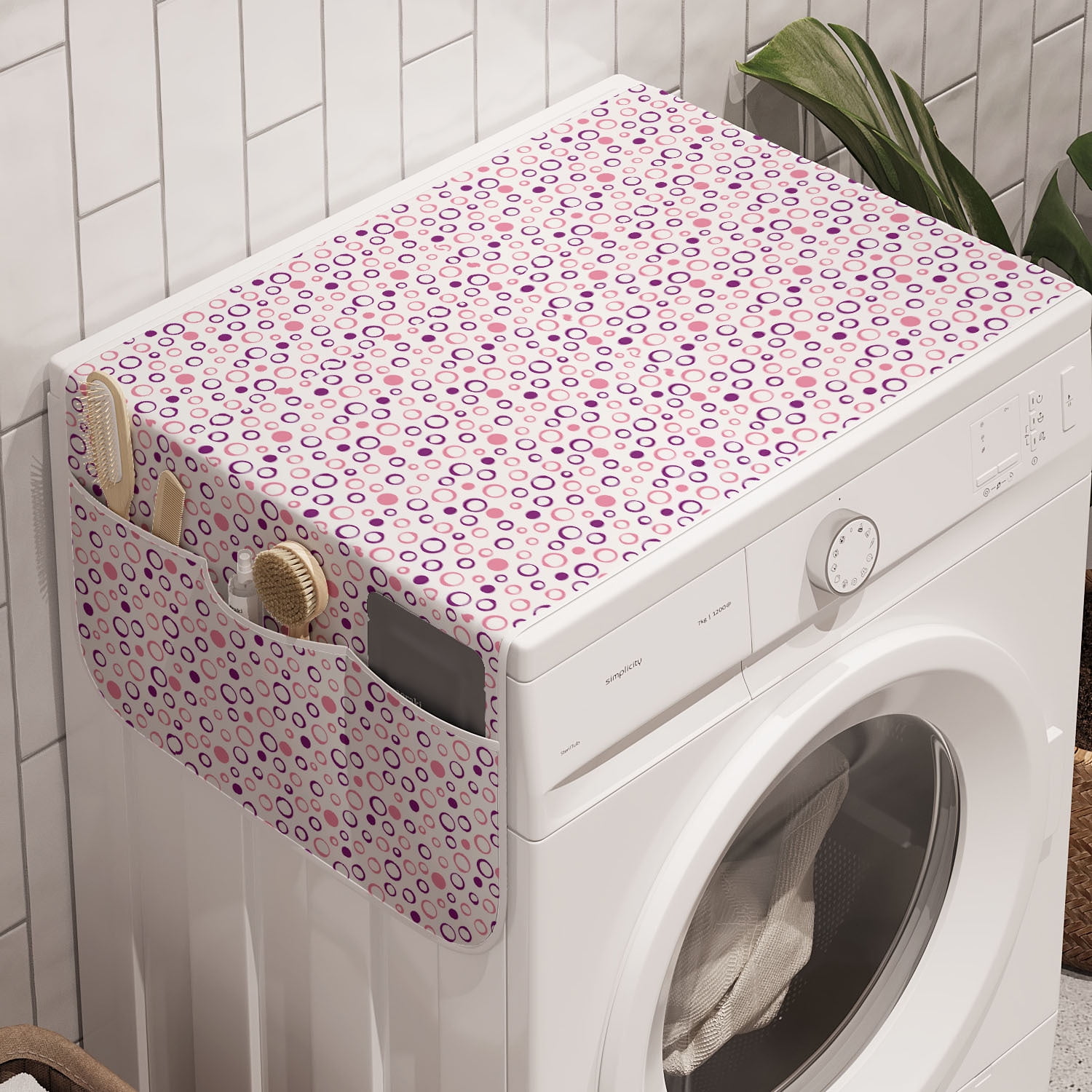 Geometric Circle Washing Machine Organizer, Pastel Toned Feminine ...