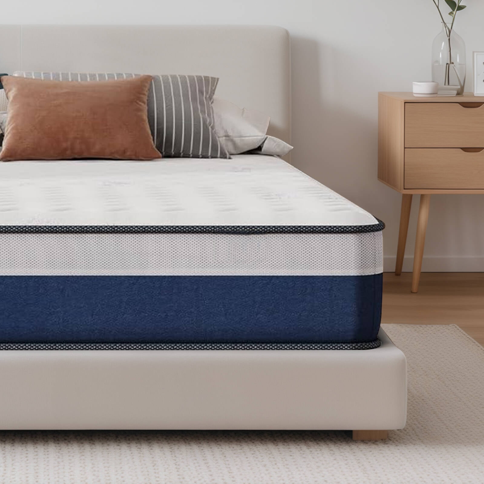 Twin XL Mattress, 12 Inch Twin XL Memory Foam Innerspring Hybrid ...