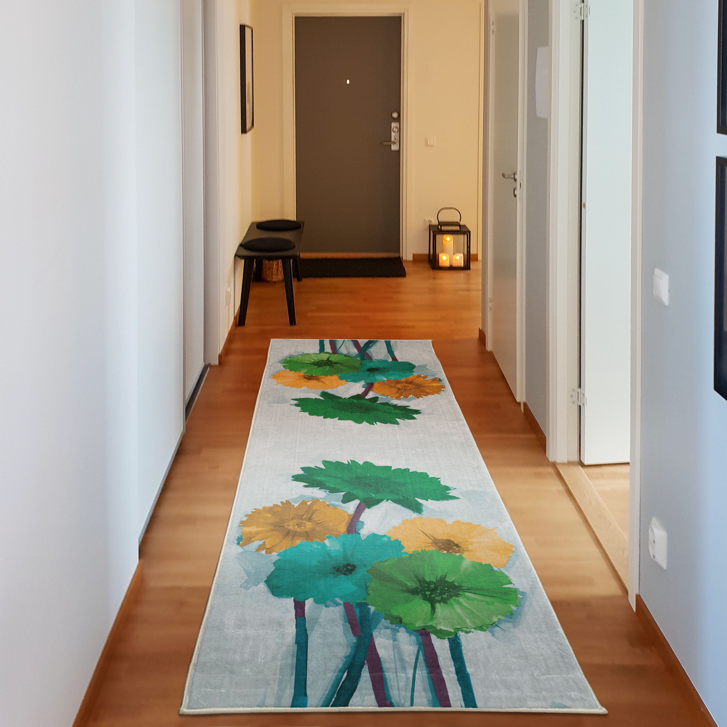 Gerber Daisy Decorative Rug, Posy of Spring Flowers Oil Painting ...