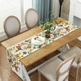 Mexican Floral Beige Dining Table Runner 72 inches Long, Cinco De Mayo ...