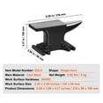 VEVOR Single Hole Anvil Cast Steel Anvil 8.8lbs Blacksmith for Forging ...