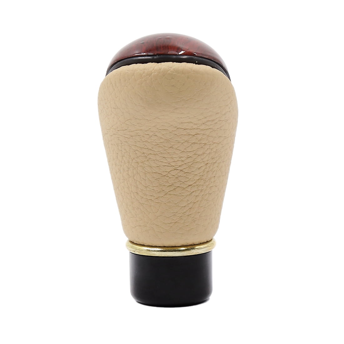 Faux Leather 5 Speed Shift Knob Lever Gear Shifter Brown Beige for ...