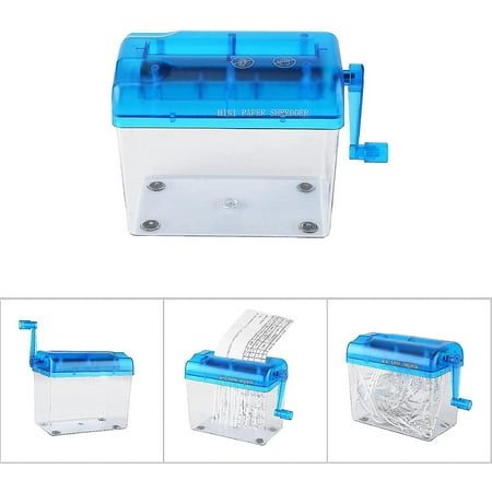 Manual Shredder, A6 Hand Crank Paper Shredder Portable Mini Paper Cut ...