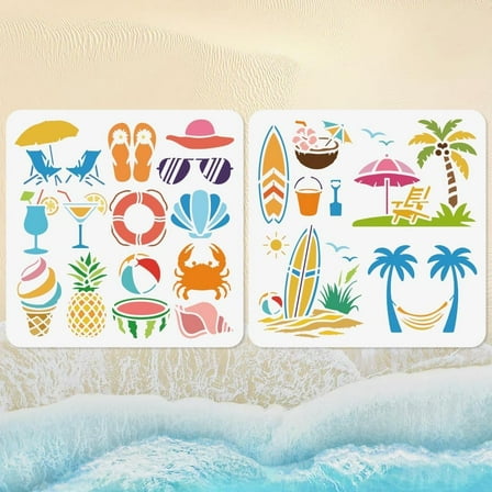 Surf Car Painting Stencil 11.8x11.8 inch Large Palm Tree Stencil for ...
