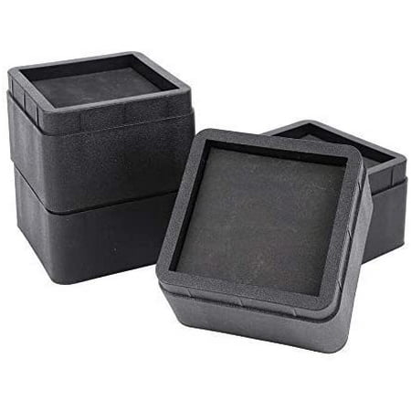 Adjustable Furniture Risers, 4Pcs Stackable Bed Riser Lifts Extenders ...