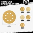 FRKSMD-50 Pack Sanding Disc Kit 5 Inch 60/80/120/220/400 Grit 8 Hole ...