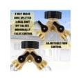 Garden Hose Splitter 2 Way Heavy Duty Brass Connector Tap Y Splitter 2 ...